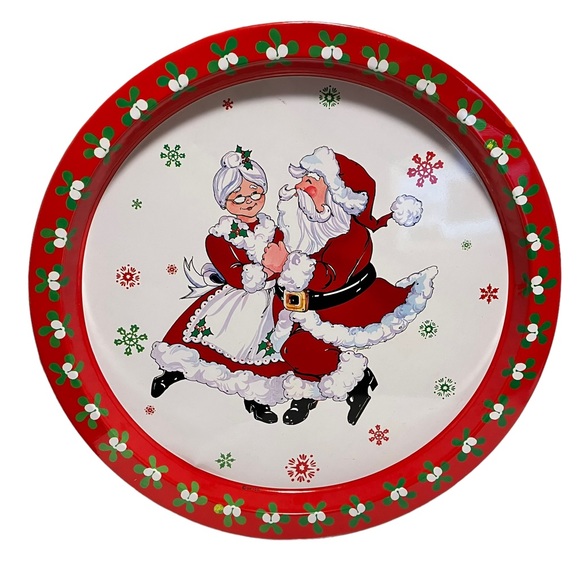 Vintage | Holiday | Vintage 982 Giftco Santa Mrs Claus Dancing Metal ...